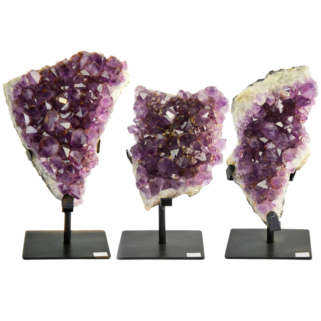 Amethyst on Metal Stand - British Fossils